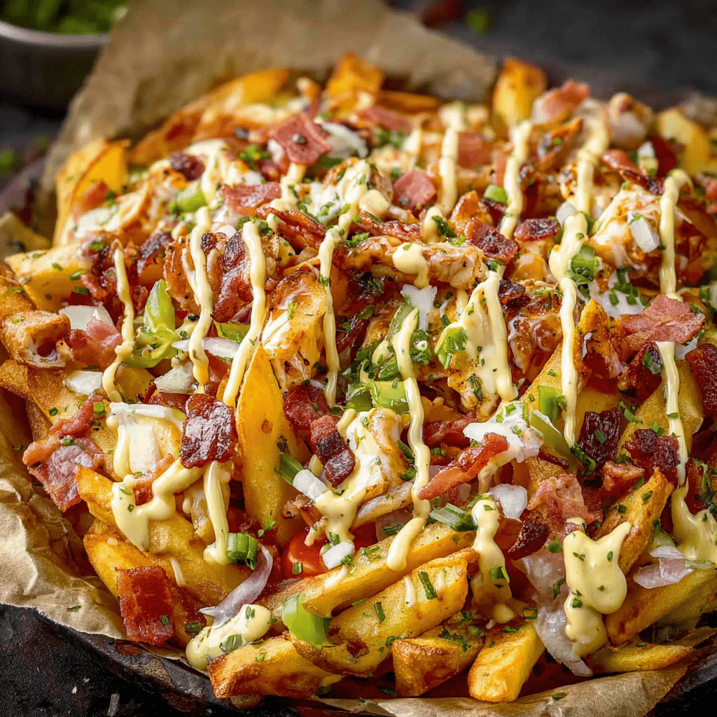 Dirty Chicken and Bacon Loaded Fries